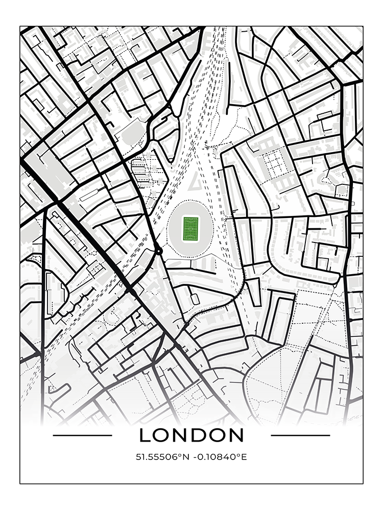 Stadion Poster Arsenal, Stadion Karte London, Fußball Karte, Fußball ...