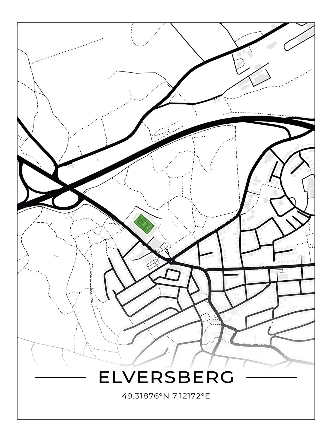 Stadion Poster Elversberg, Stadion Karte Elversberg, Fußball Karte ...