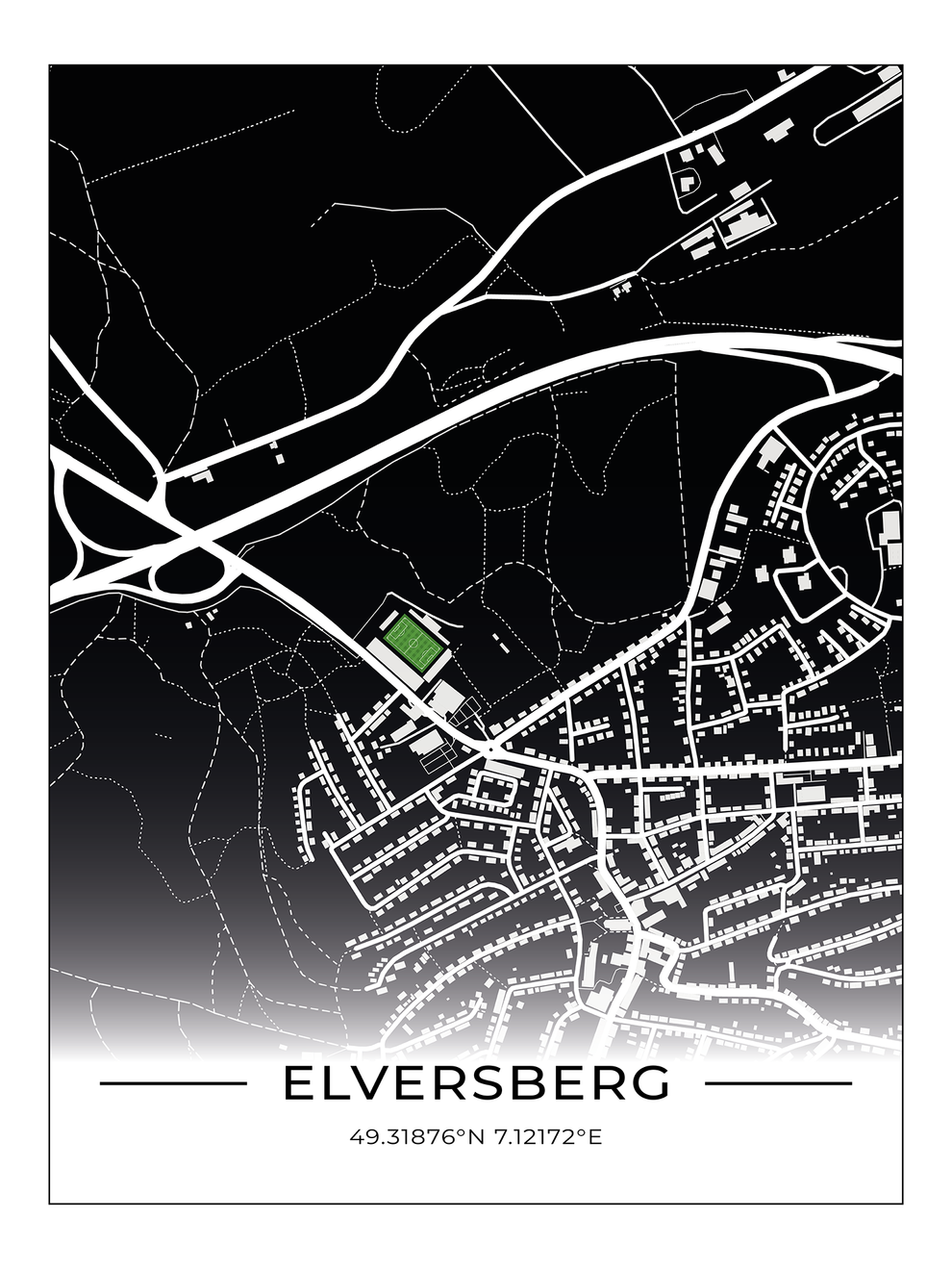 Stadion Poster Elversberg, Stadion Karte Elversberg, Fußball Karte ...
