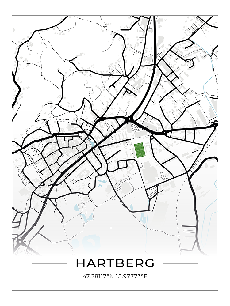 Stadion Poster Hartberg, Stadion Karte Hartberg, Fußball Karte, Fußball ...