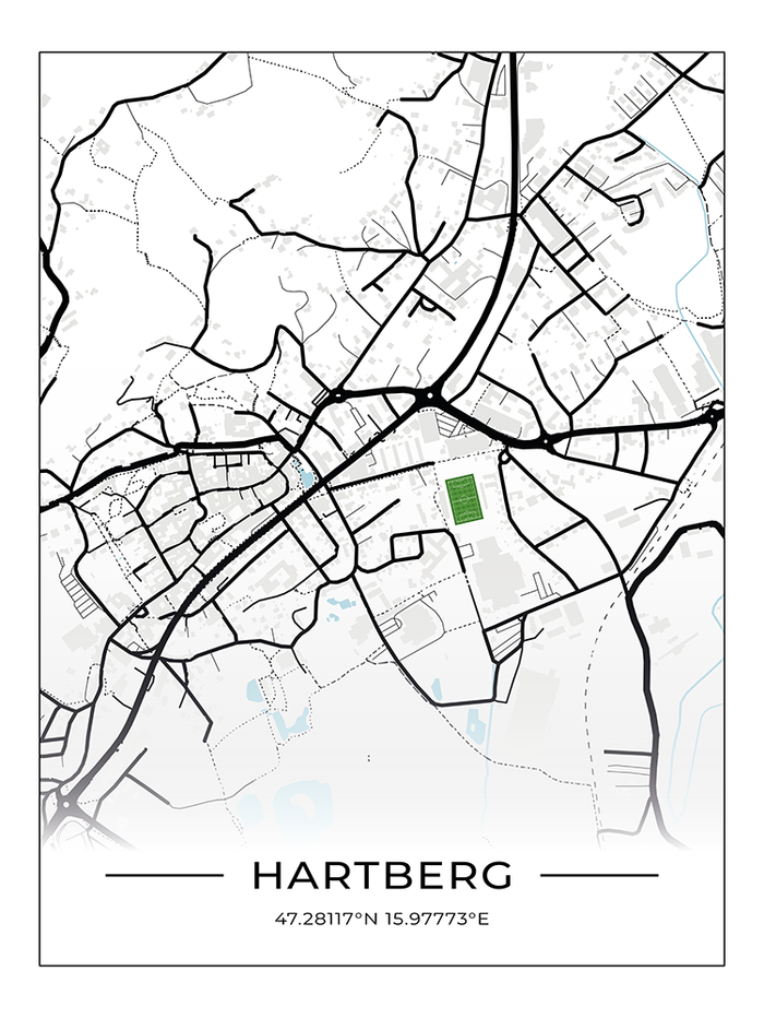 Stadion Poster Hartberg, Stadion Karte Hartberg, Fußball Karte, Fußball ...