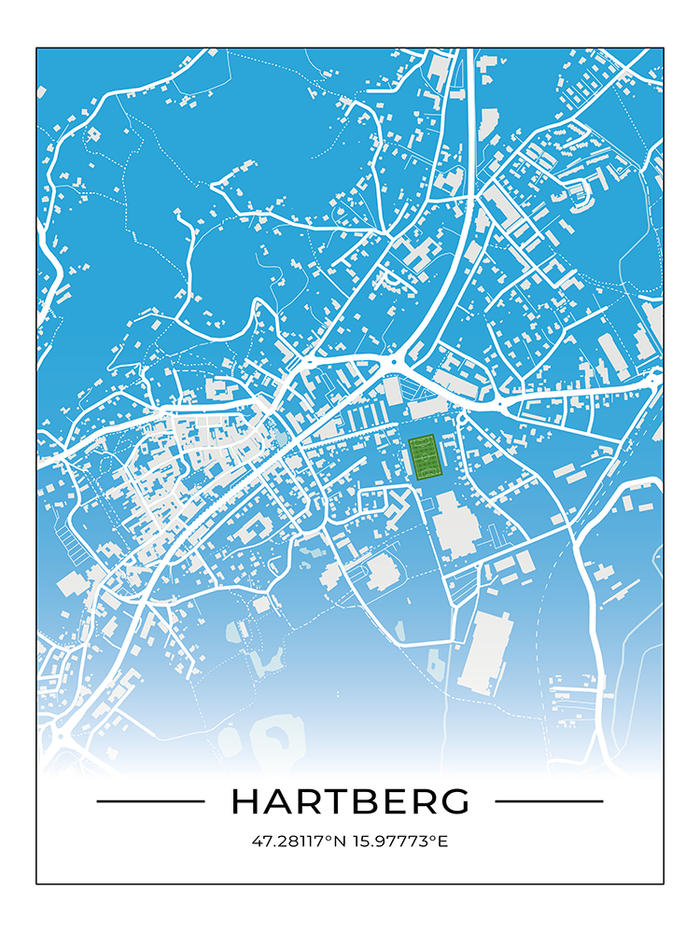 Stadion Poster Hartberg, Stadion Karte Hartberg, Fußball Karte, Fußball ...