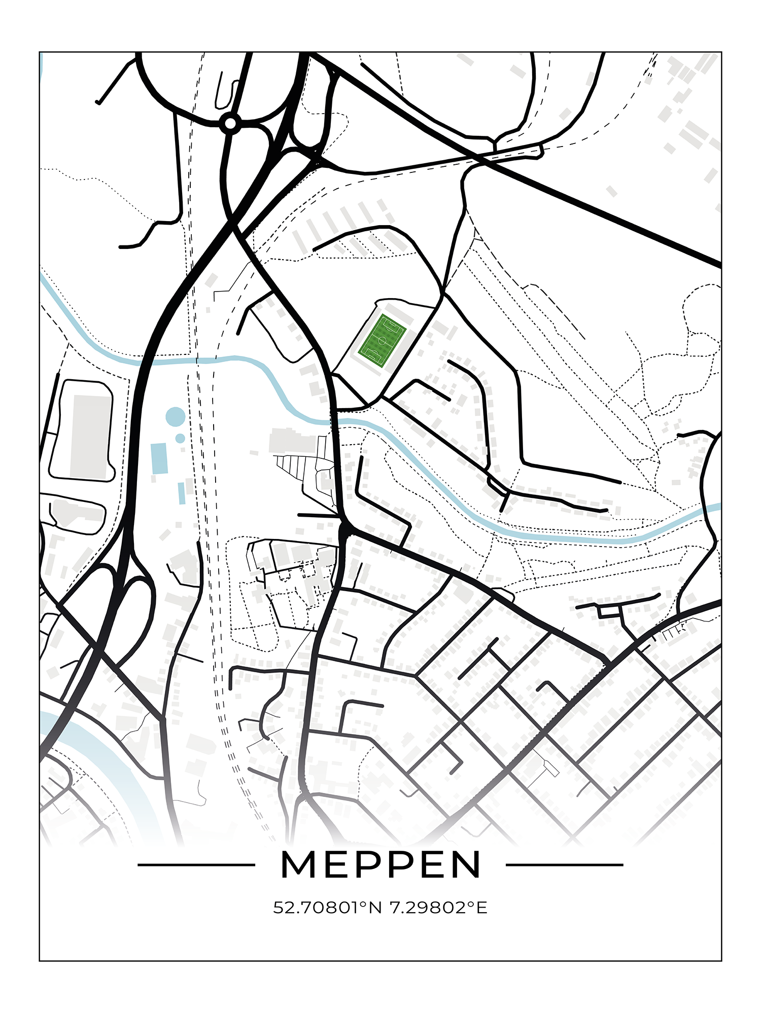 Stadion Poster Meppen, Stadion Karte Meppen, Fußball Karte, Fußball ...