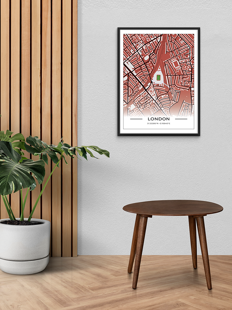 Stadion Poster Arsenal, Stadion Karte London, Fußball Karte, Fußball ...