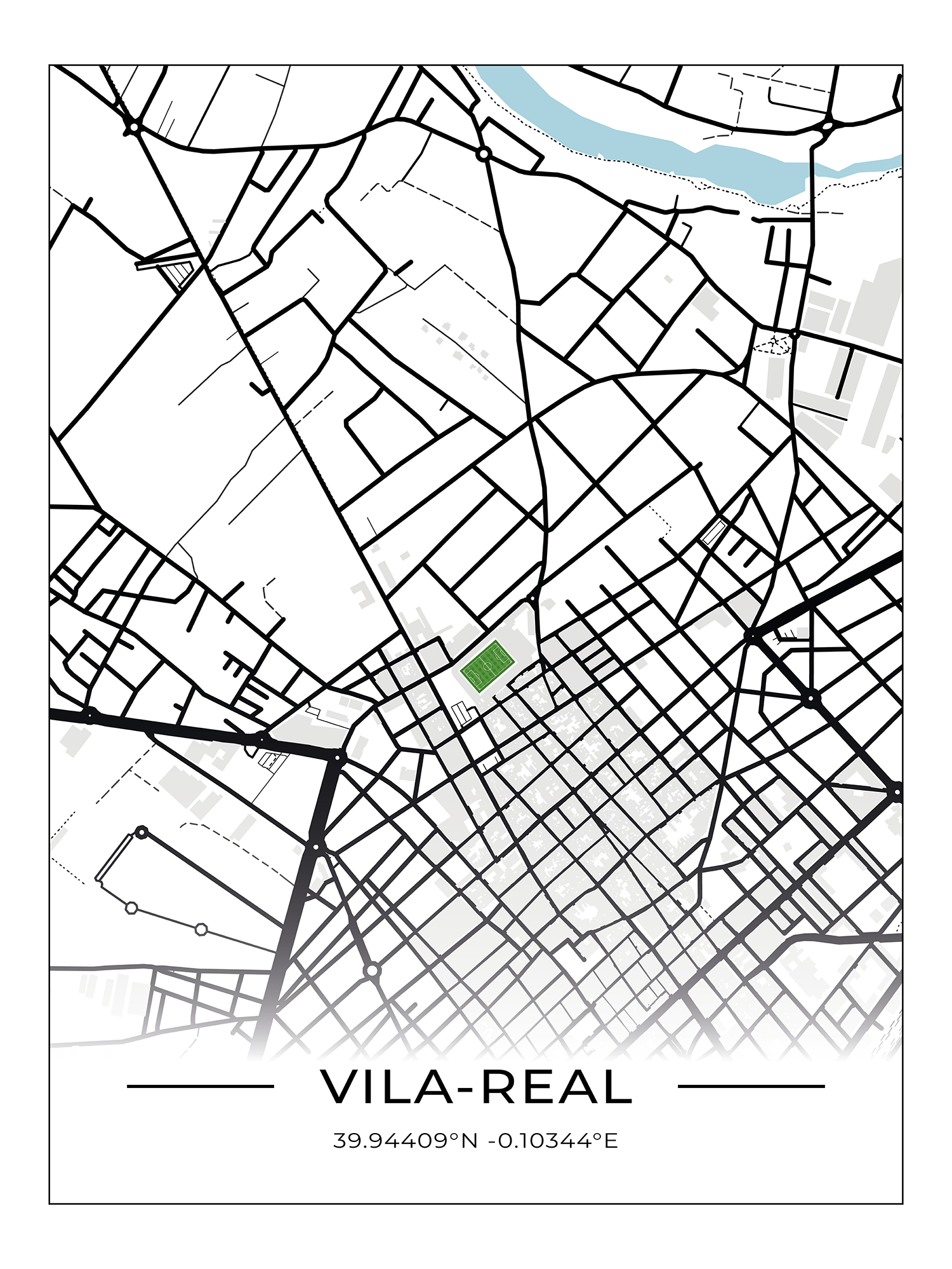 Stadion Poster Villarreal, Stadion Karte Villarreal, Fußball Karte ...